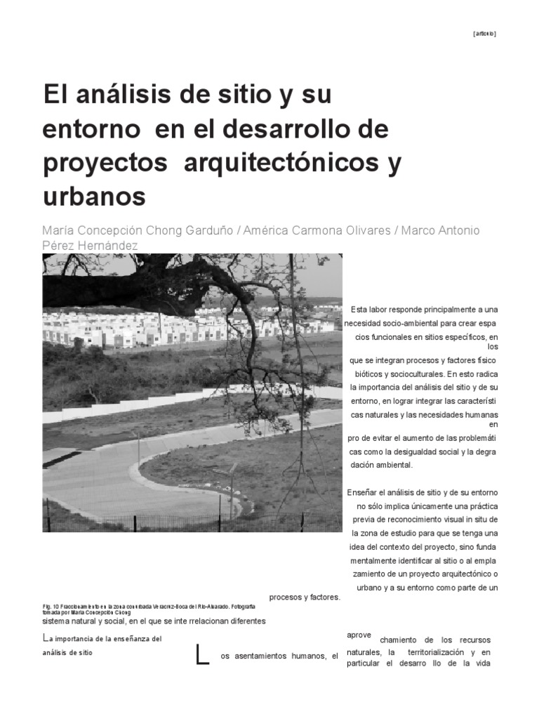 Analisis Del Sitio y Su Entorno | PDF | Paisaje | Entorno natural