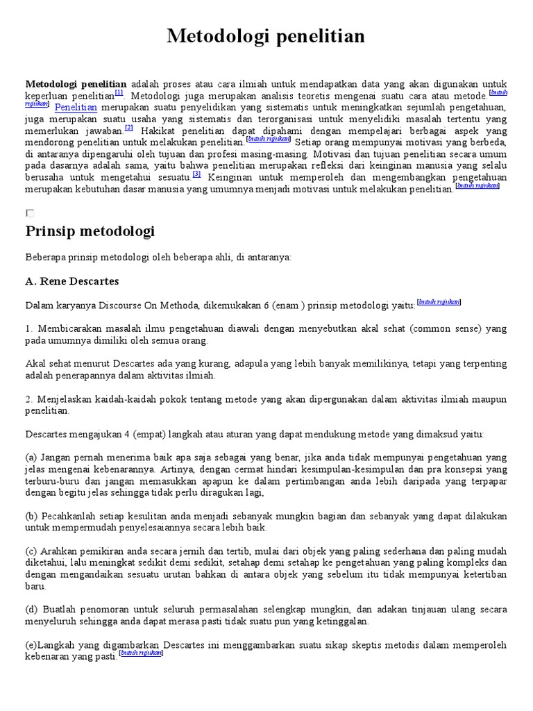 Metodologi Penelitian Materi 1 | PDF