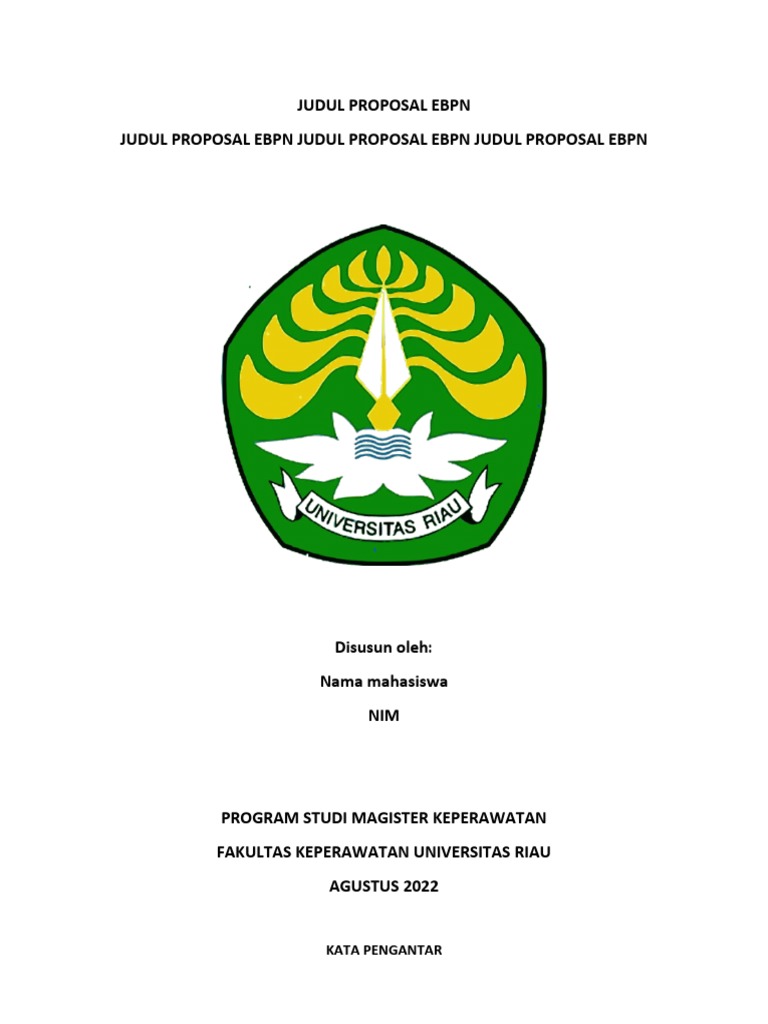 Contoh Format Proposal Ebpn | PDF