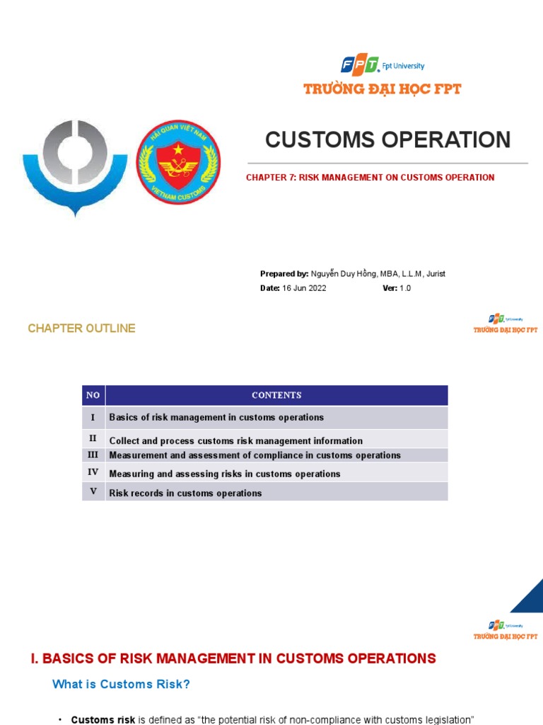 C7. Risk Management On Customs Activities - 2022aug16 | PDF | Customs ...