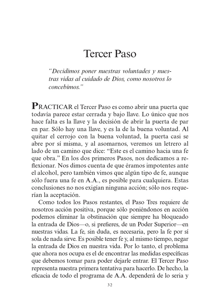 3er Paso Aa | PDF | Alcoholismo