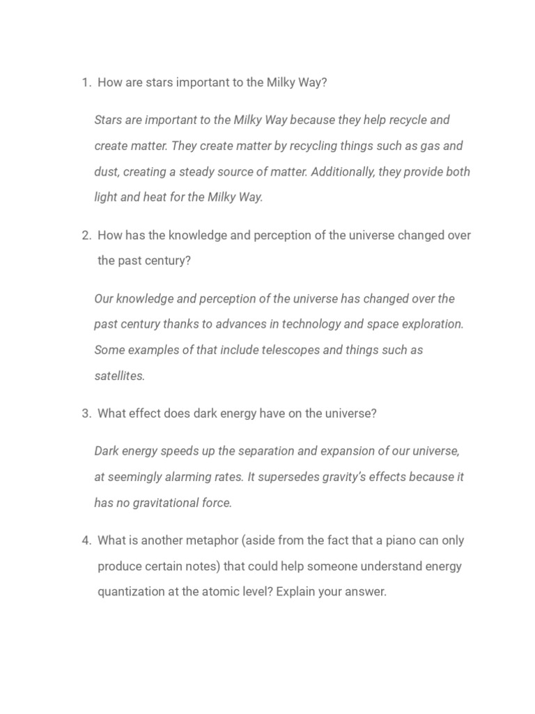 Importance of Stars and Universe Theories | PDF