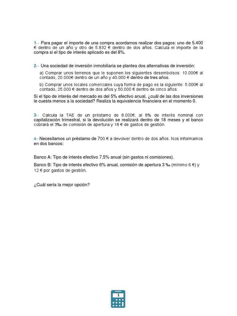 Ejercicios TAE | PDF