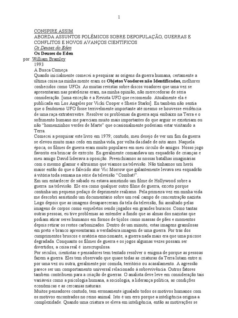 Deuses Do Eden William Bramley | PDF | Objeto voador não identificado ...