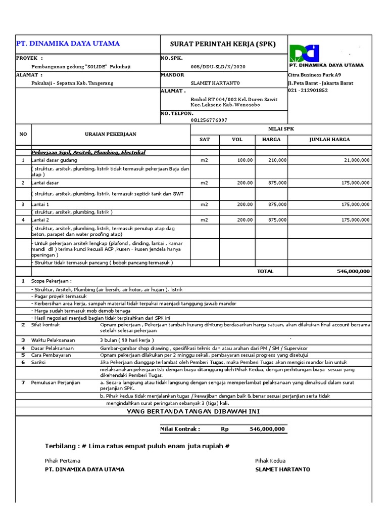 Pembayaran Mandor | PDF