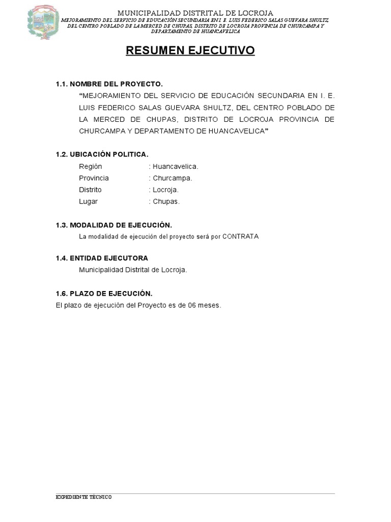 Resumen Ejecutivo | PDF