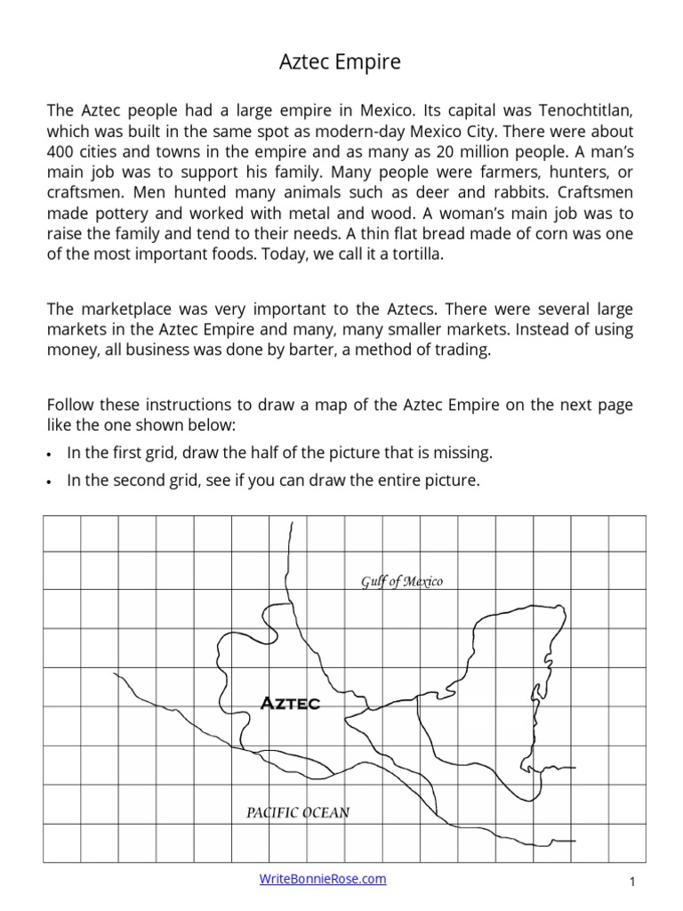 Aztec Inca Maya Guided Drawing | PDF | Maya Civilization