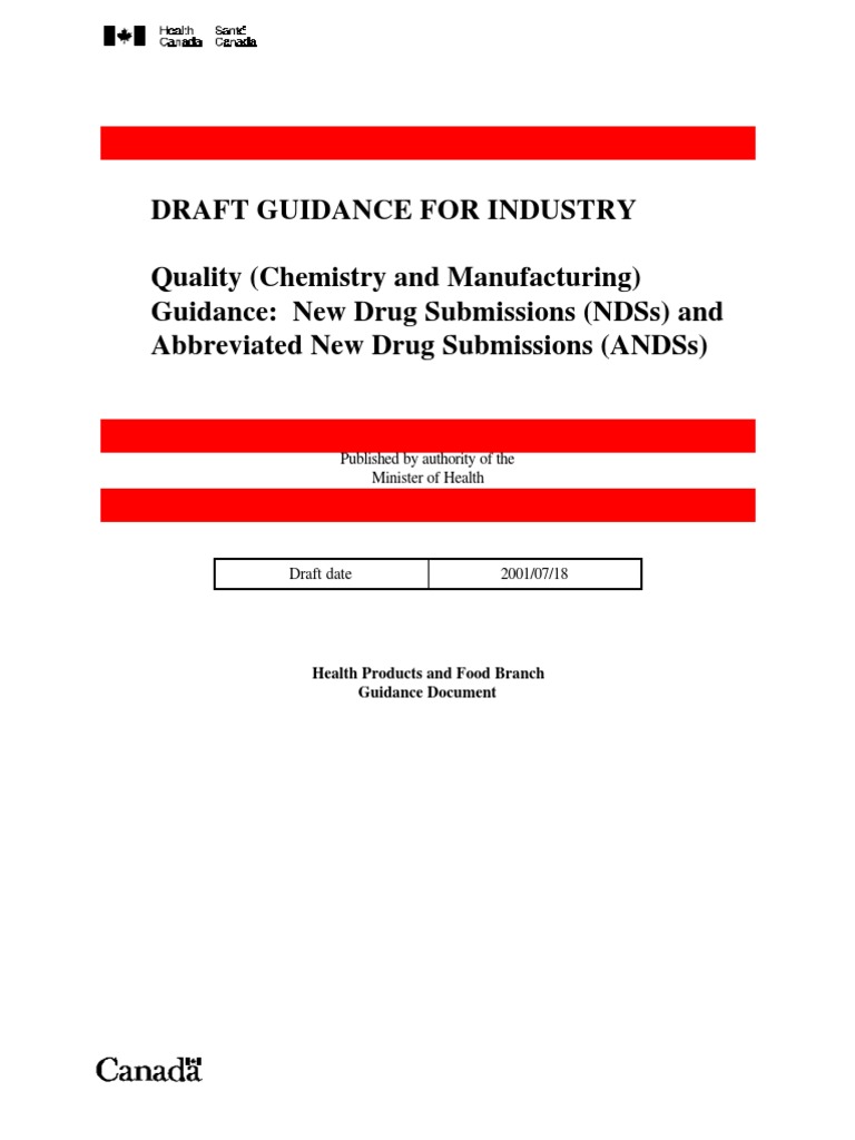 Health Canada Quality Guidance | PDF | Physical Sciences | Chemistry