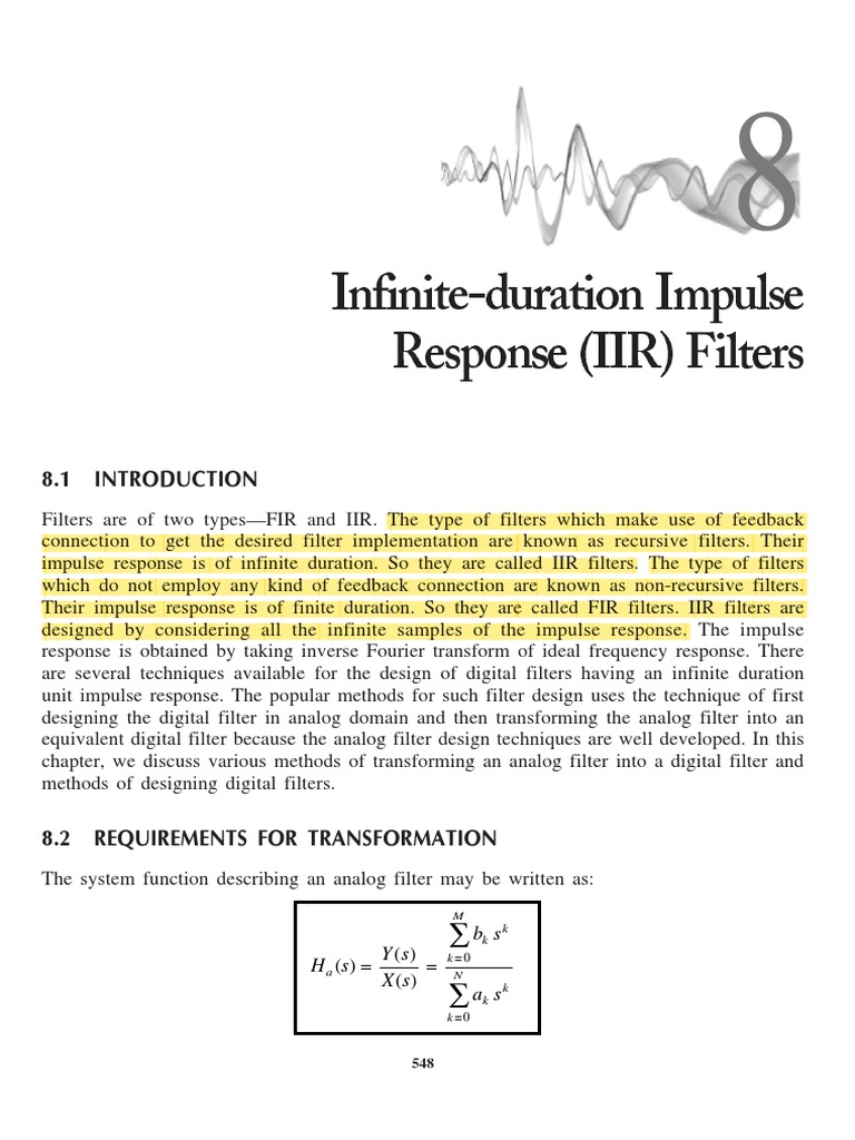 IIR | PDF | Filter (Signal Processing) | Electronic Filter