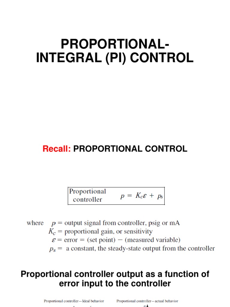 Proportional Controllers | PDF | Control Theory | Applied Mathematics