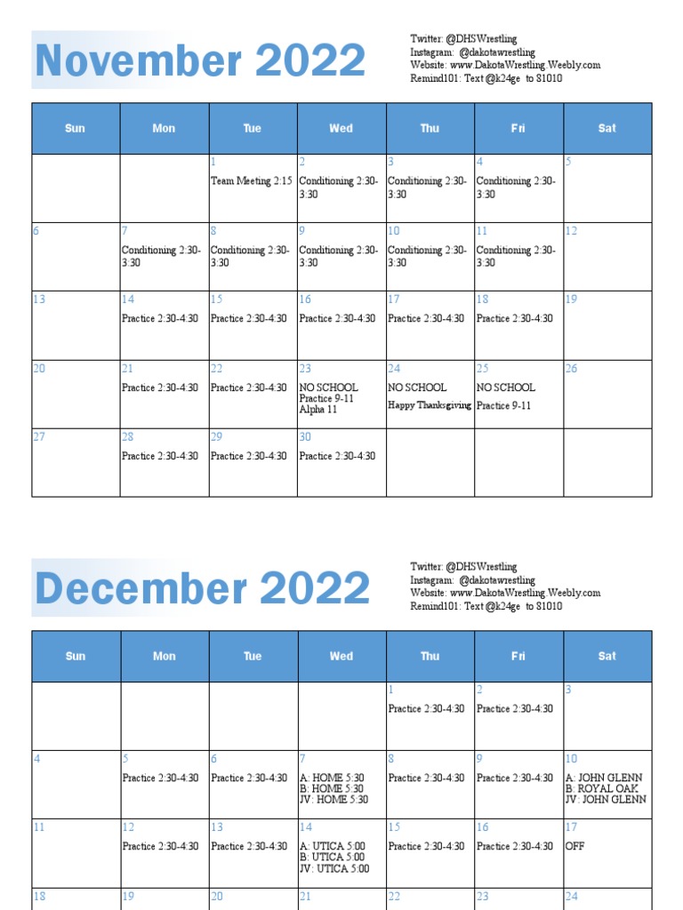 22-23 Practice-Meet Schedule | PDF