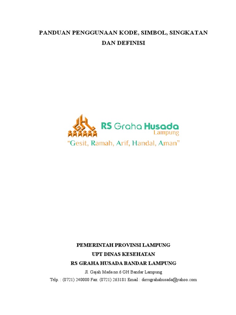 Panduan Kode dan Simbol Medis RS Graha | PDF