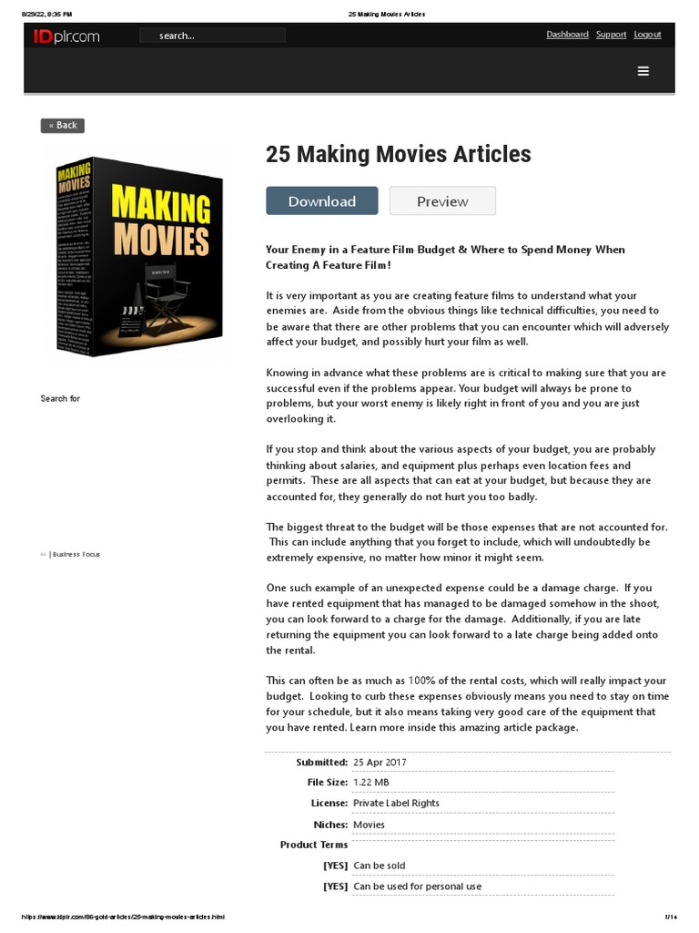 25 Making Movies Articles | PDF | Word Press | Social Media