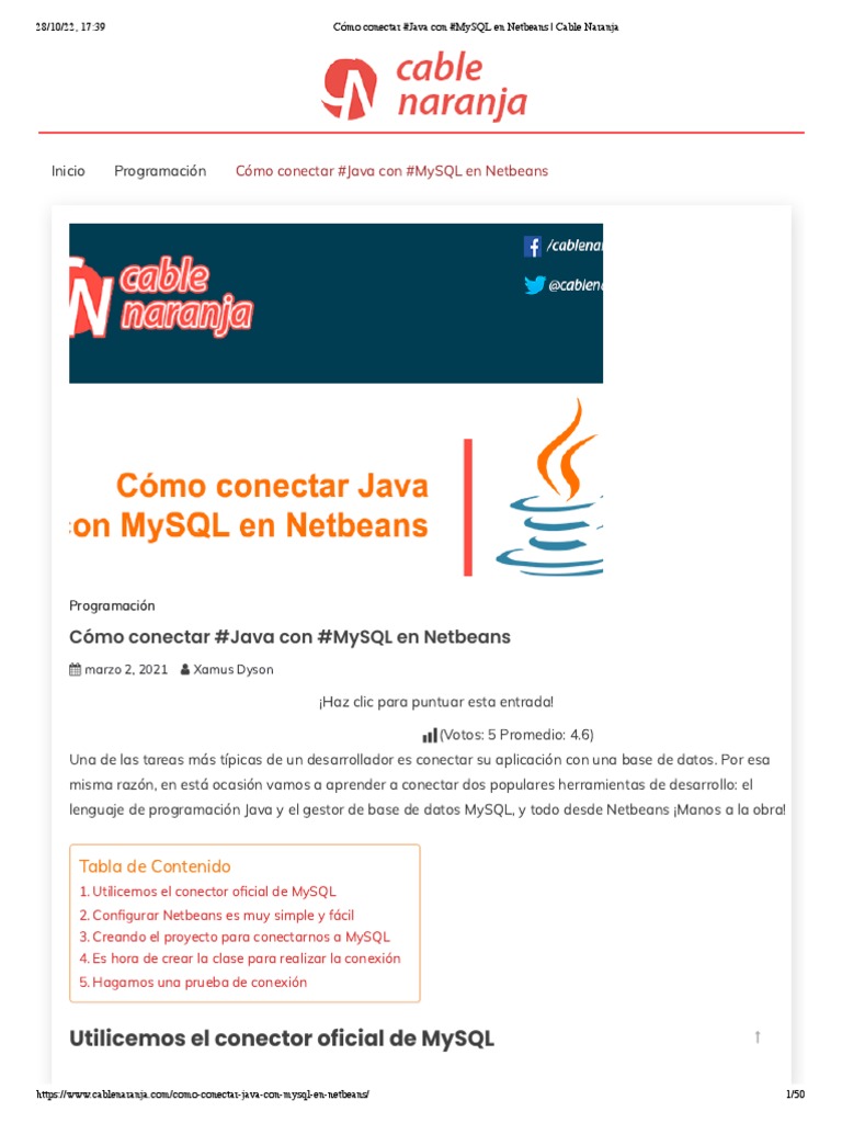 Cómo Conectar #Java Con #MySQL en Netbeans | PDF | Mi sql | Aplicaciones y software