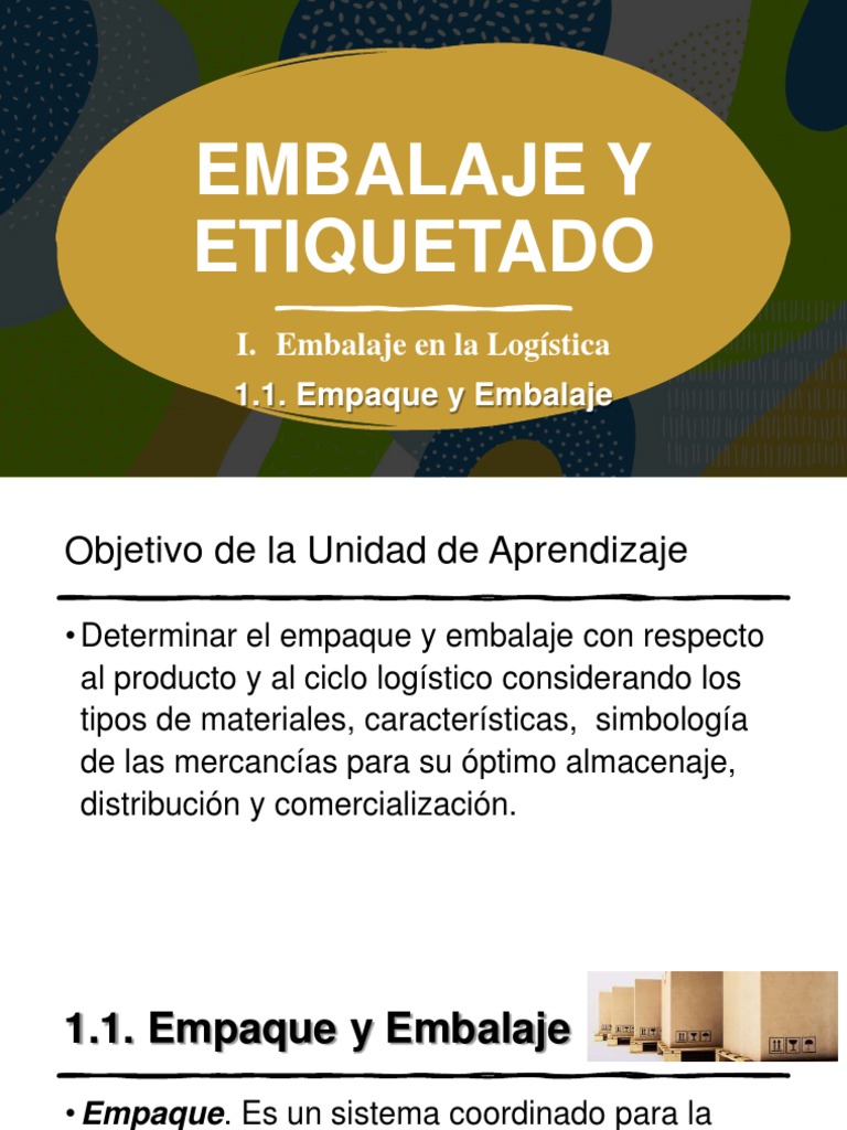 1 1 Empaque Y Embalaje Pdf Logística Reciclaje