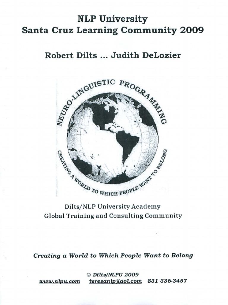 Robert Dilts - NLP Practitioner Certification Course (Dilts) | PDF