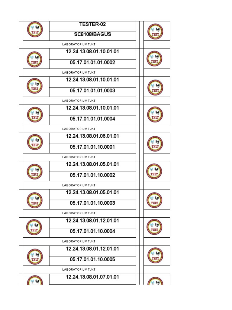 Label Kode Barang Inventaris | PDF