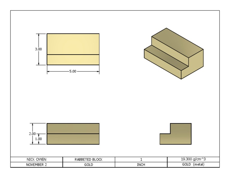 Rabbeted Block Orthographic | PDF