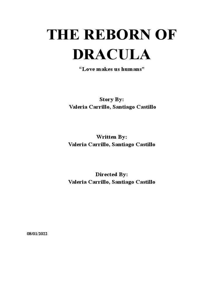 Script (The Reborn of Dracula) | PDF | Mina Harker | Abraham Van Helsing