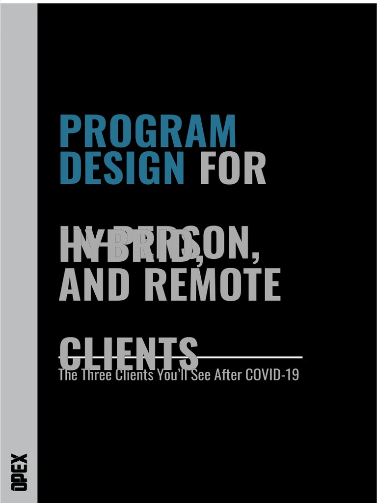 PDF Opex Program Design For in Person Hybrid and Remote Clients DD ...