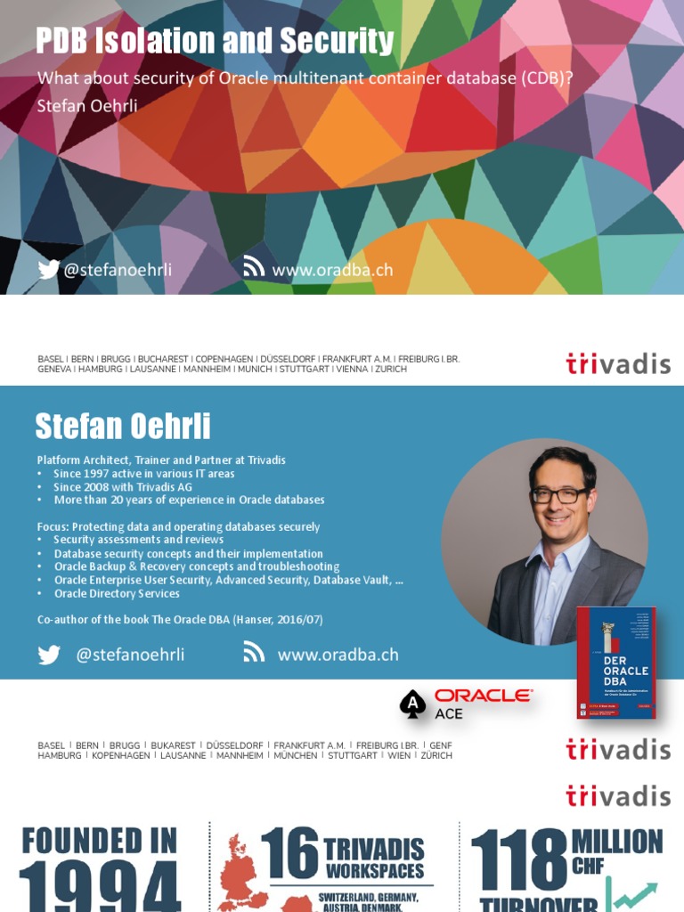 2019-Db-Stefan Oehrli-Oracle PDB Isolation Und Sicherheit-Praesentation | PDF | Databases ...