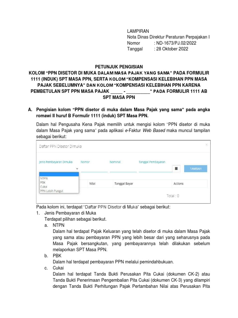 Petunjuk Pengisian Formulir PPN | PDF