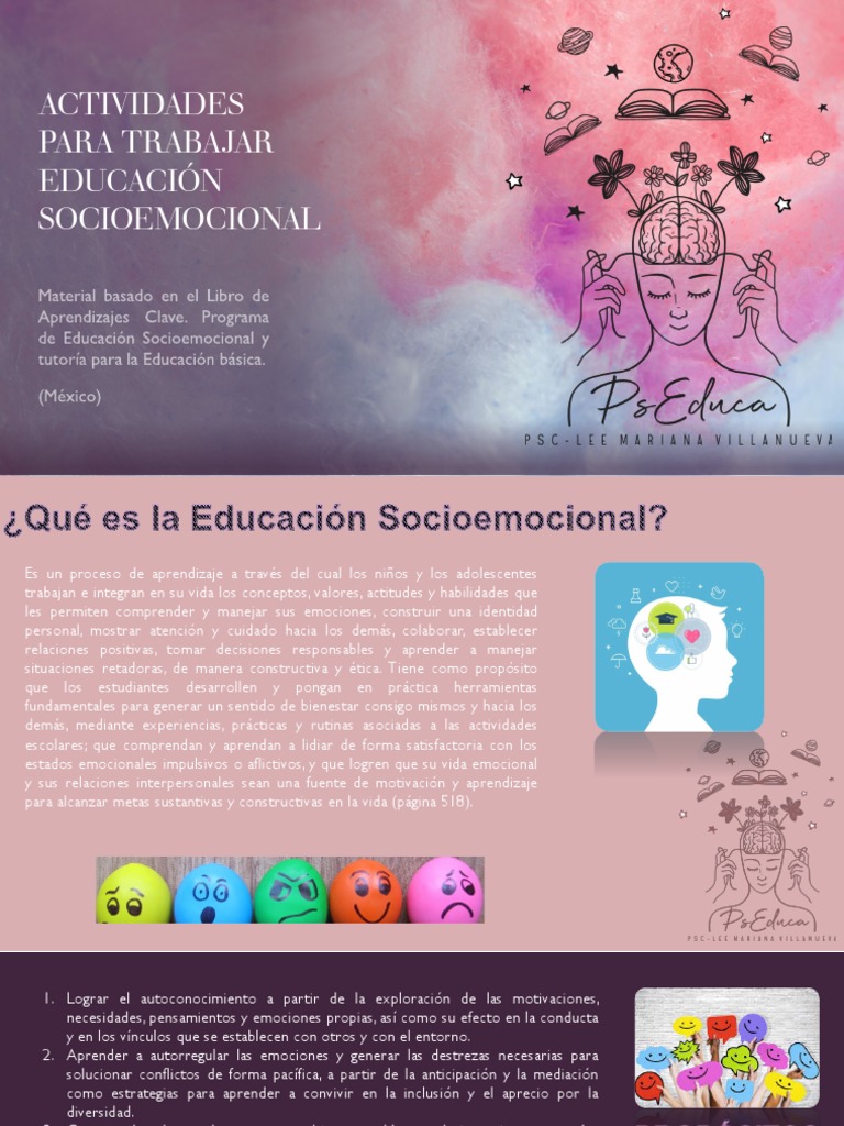 Actividades para Trabajar Educación Socioemocional | PDF | Las ...