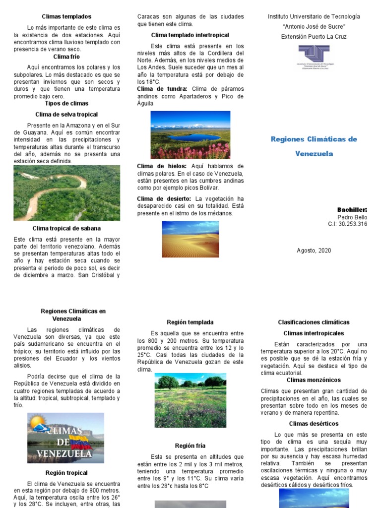 Triptico Acondicionamiento Ambiental List | PDF | Clima | Clima templado