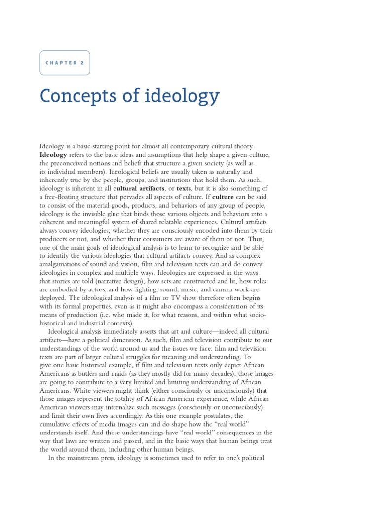 Benshoff - Concepts of Ideology | Download Free PDF | Marxism | Karl Marx