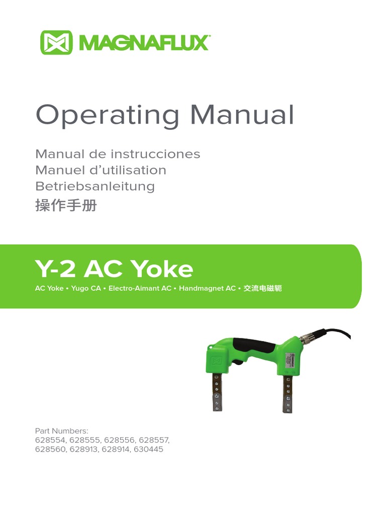 Manual Yoke Magnetico Y2 Magnaflux | PDF | Compatibilidad ...