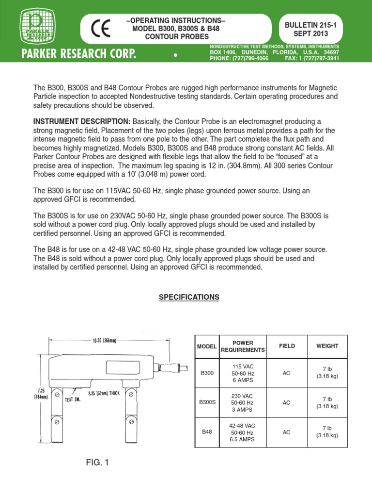 Tool Mate Parker Yoke MSDS | PDF | Alternating Current | Nondestructive ...