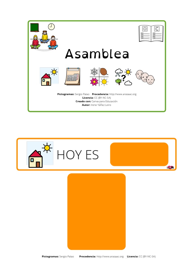 Agenda Visual con Pictogramas Arasaac | PDF