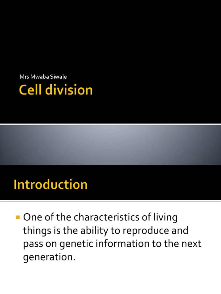 5.Cell Division | PDF | Meiosis | Mitosis