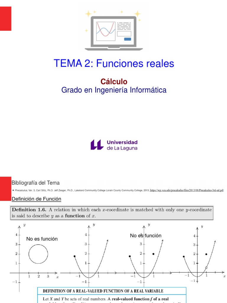 Tema 2. - Funciones Reales de Una Variable Real 1-1 | PDF | Factorización | Asíntota