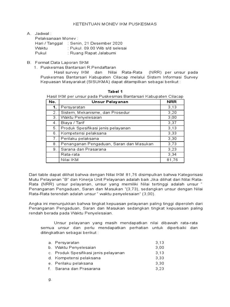 Rencana Perbaikan IKM Ruang Pendaftaran | PDF