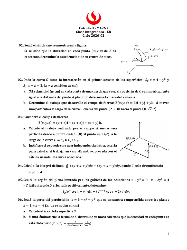 Clase Integral Eb | PDF | Esfera | Integral