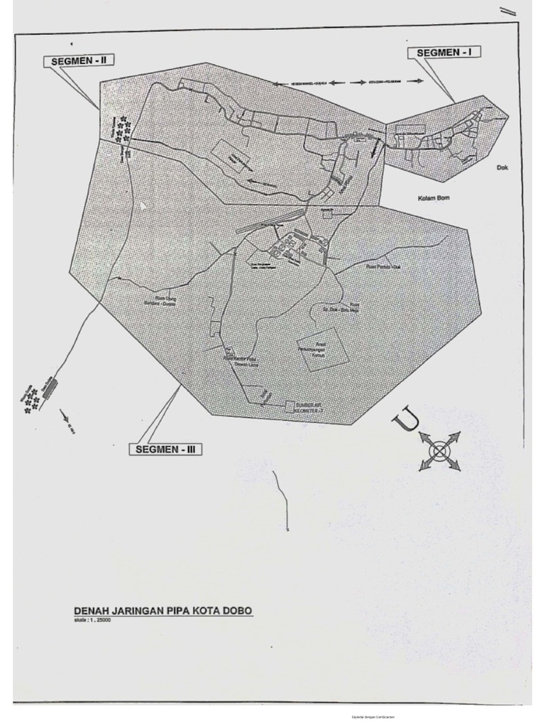Peta Jaringan Pipa Kota Dobo | PDF