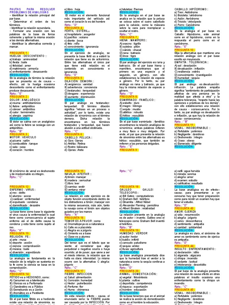 Analogías Ejer | PDF