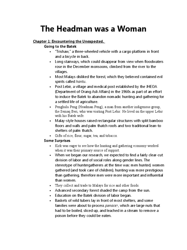 The Headman Was A Woman | PDF | Marriage | Family