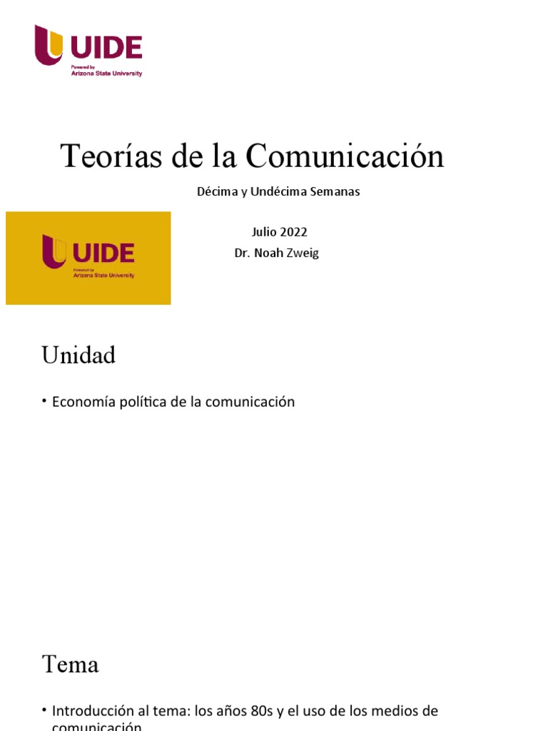 Economía Política de la Comunicación | PDF | Ciencias económicas ...