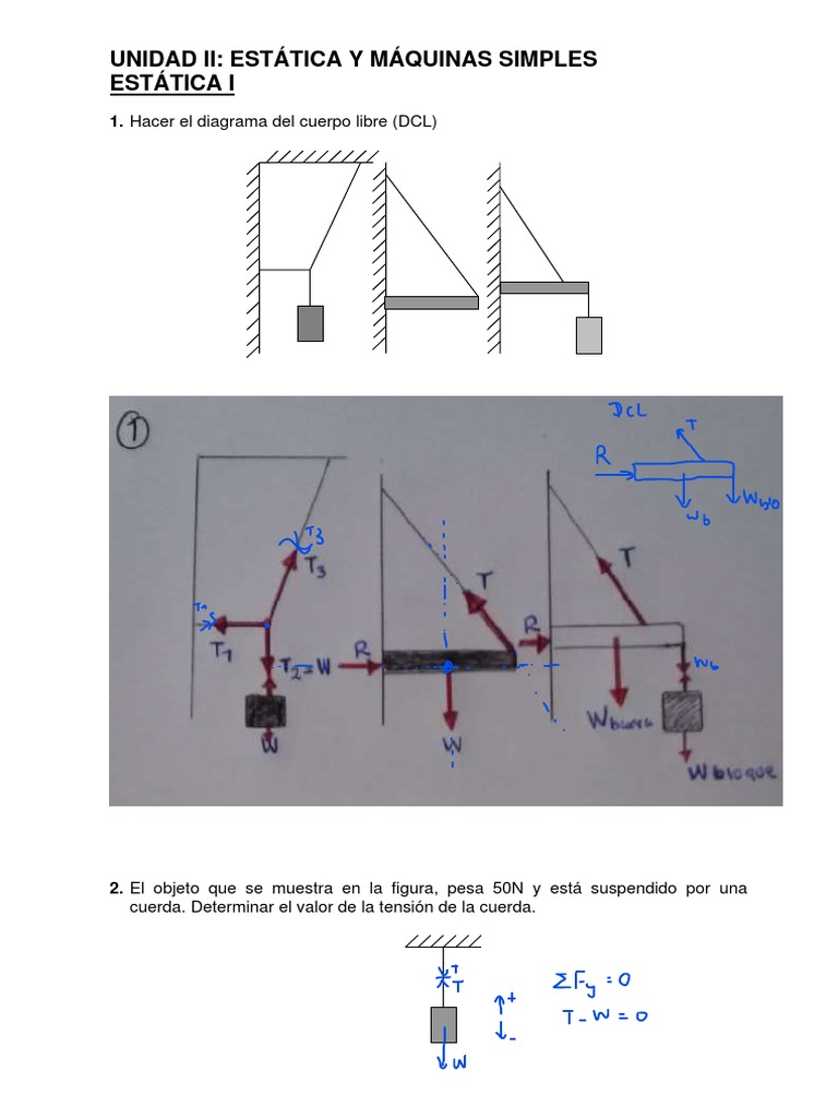 Problemas Resueltos de ESTATICA I | PDF