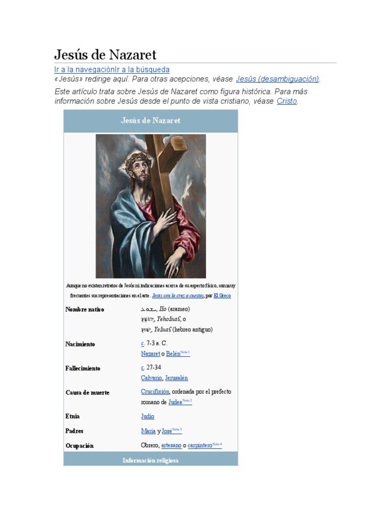 Jesús de Nazaret | PDF | Jesús | La resurrección de Jesús