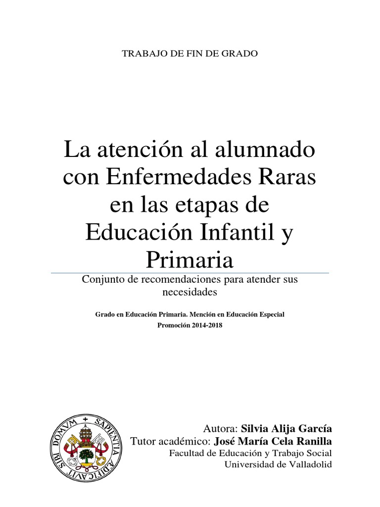 TFG G3165 | PDF | Diagnostico medico | Educación especial