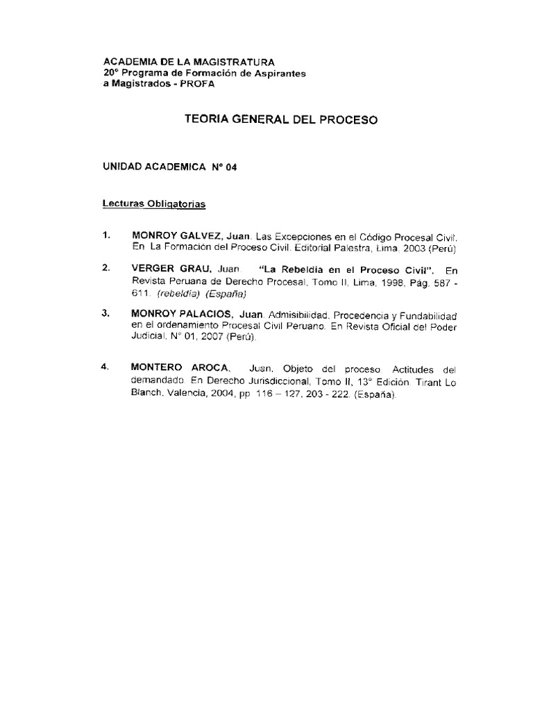 Lectura - Teoria General Del Proceso | PDF