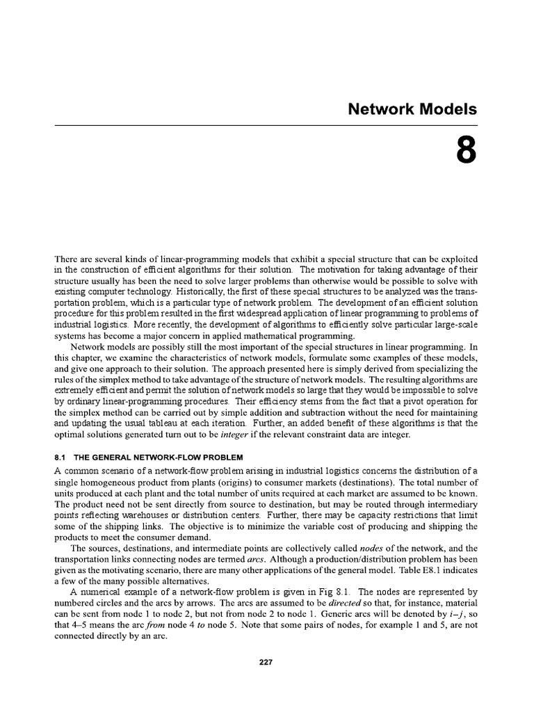 Network Models Part 1 | PDF | Mathematical Optimization | Computational Science