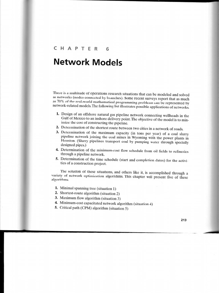 Network Models Chapter | PDF