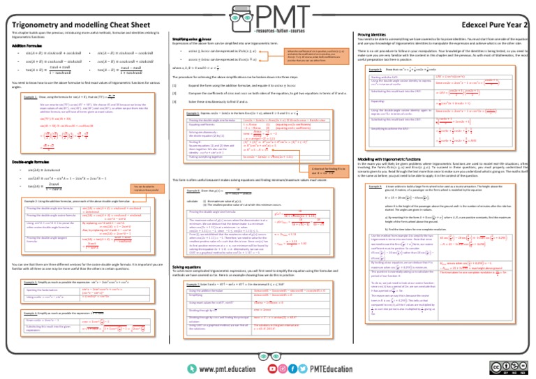 Ch.7 Trigonometry and Modelling | PDF | Trigonometric Functions ...