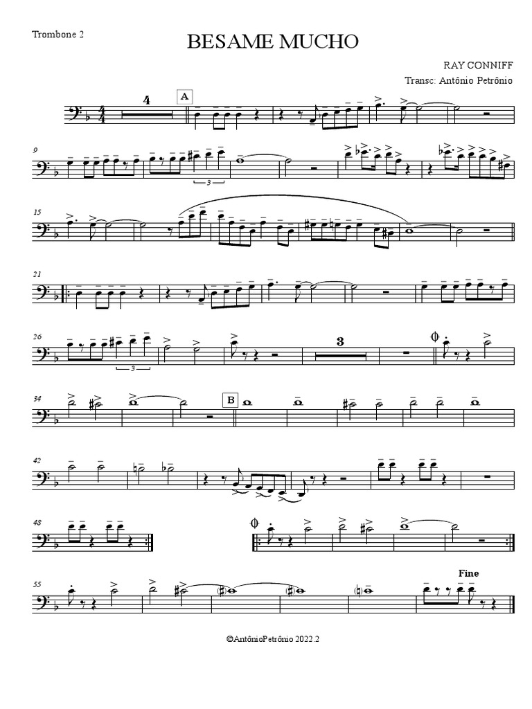Besame Mucho 2º Trombone PDF | PDF