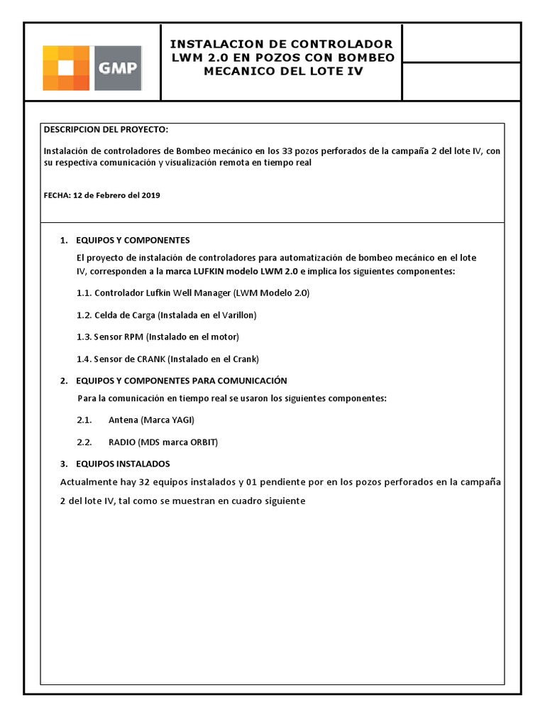 Controlador LWM - Instalacion y Beneficios | PDF