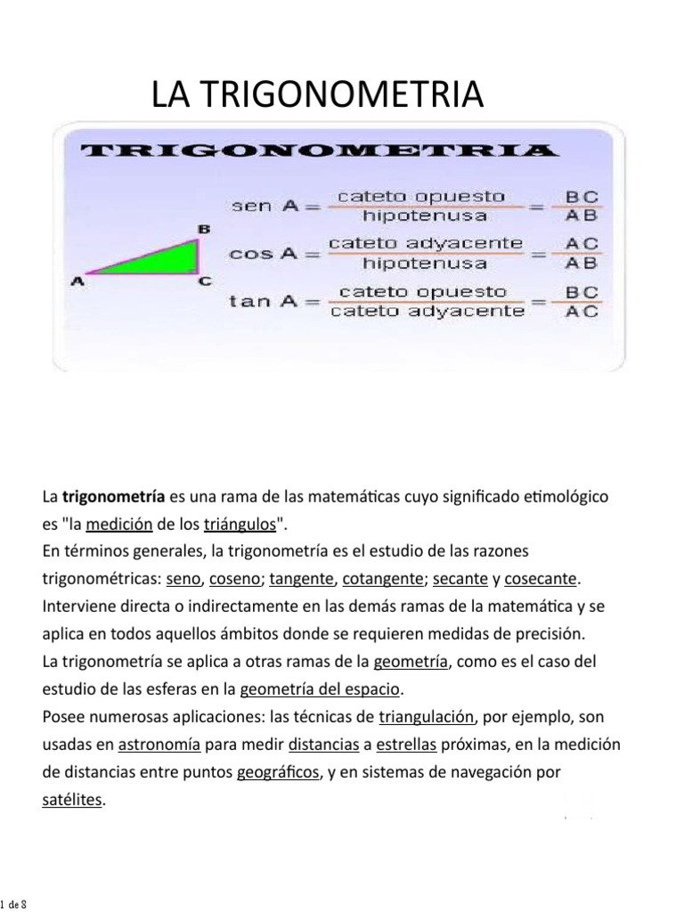 La Trigonometria | PDF | Trigonometría | Geometría euclidiana